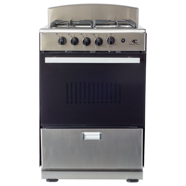 Master-Chef 24" Freestanding Range With 3.0 Cft Oven Capacity - 4 ...