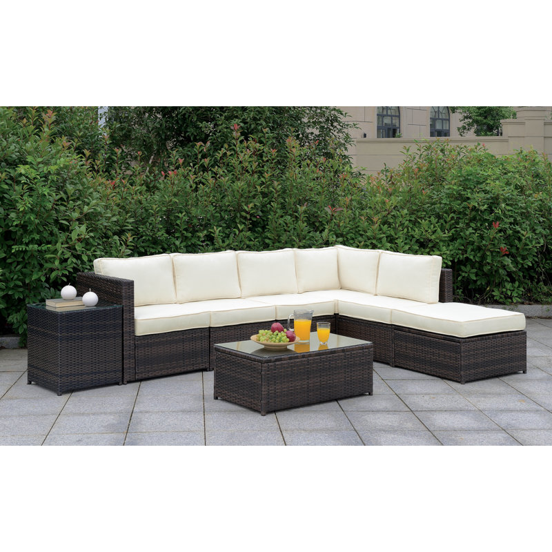 Ebern Designs Morrell 27.5'' Wicker Outdoor Patio Sectional & Reviews ...