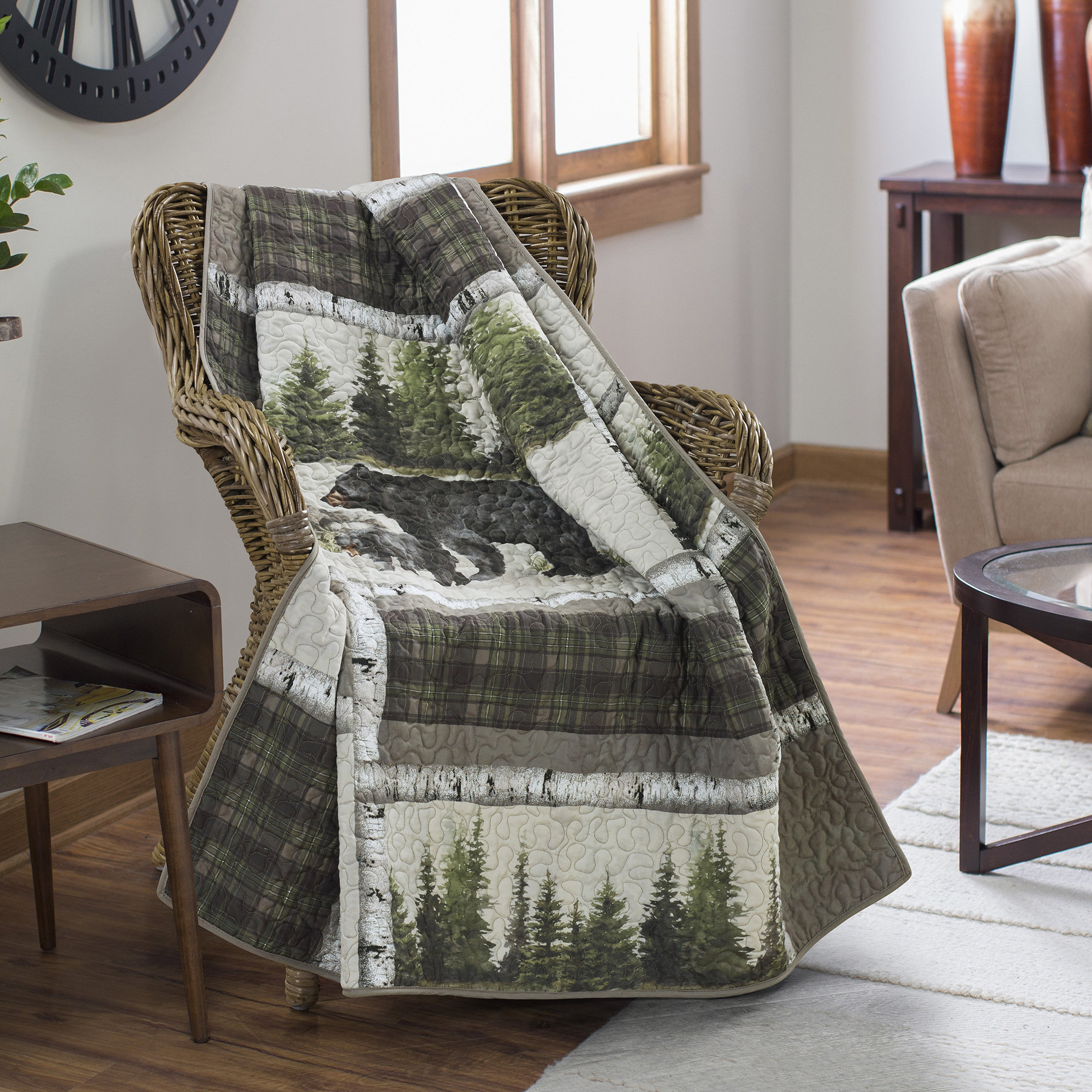 Donna Sharp Bear Panels Throw | Wayfair