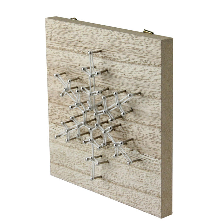 Northlight 5.5" "Crazy String" Natural Finished Wood and White String ...