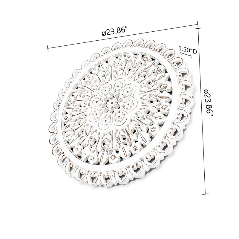 Bungalow Rose Flower Medallion Wall Décor | Wayfair