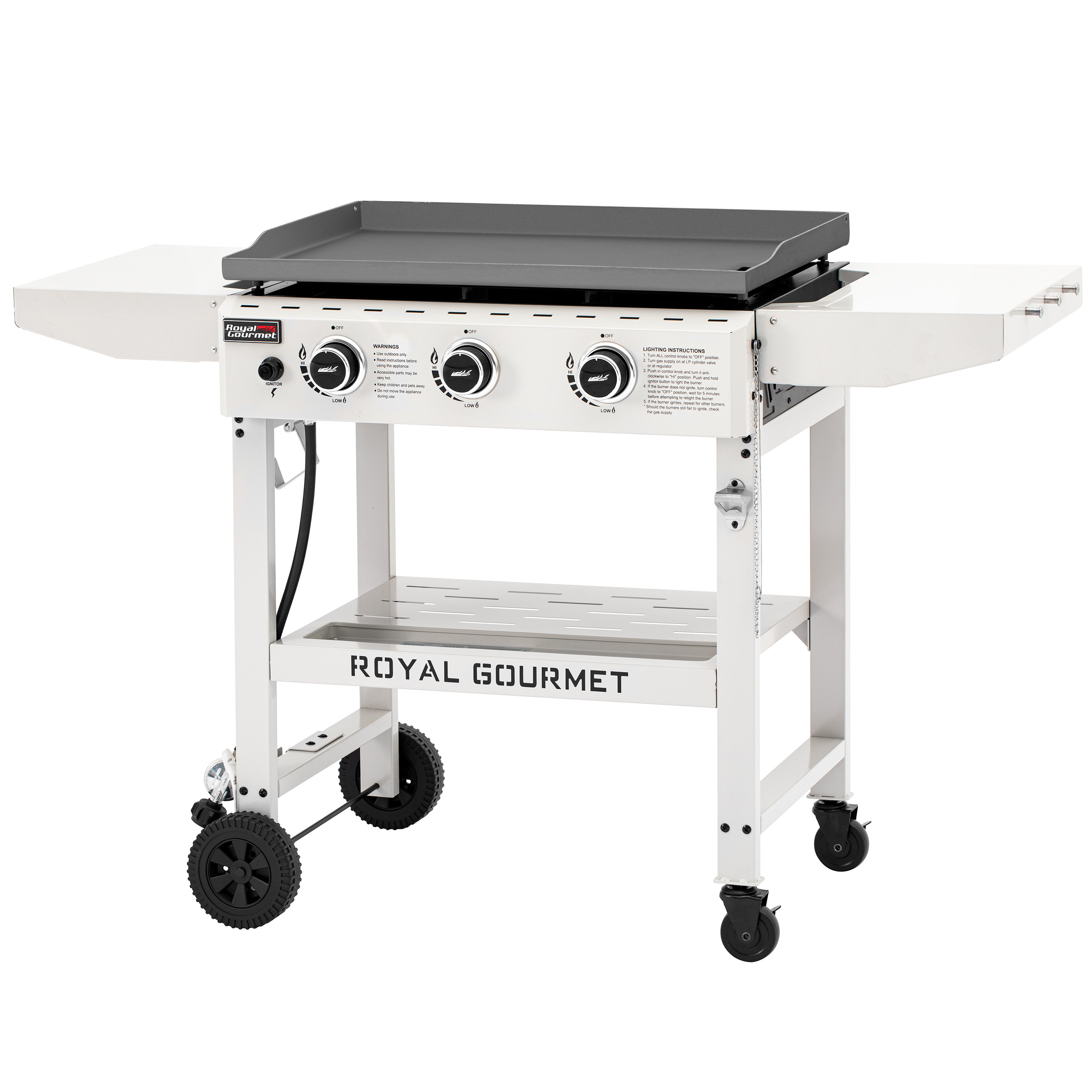 Royal Gourmet 28-Inch 3-Burner Propane Gas Griddle with Collapsible ...