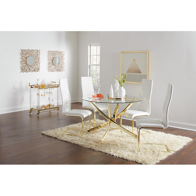 Mercer41 Axtell Round Glass Dining Table & Reviews | Wayfair