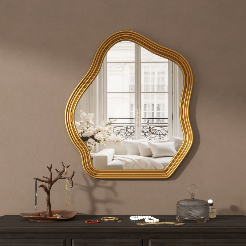 House of Hampton® Hilberto Asymmetrical Cloud Shaped Wall Mirror ...
