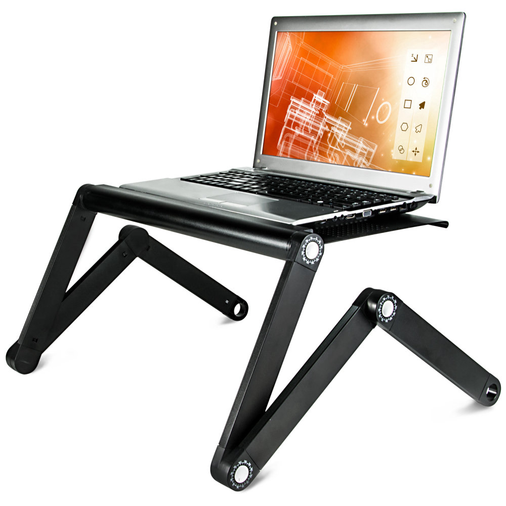 Mount-It! Adjustable Laptop Stand, Portable Standing Desk, Large Size ...