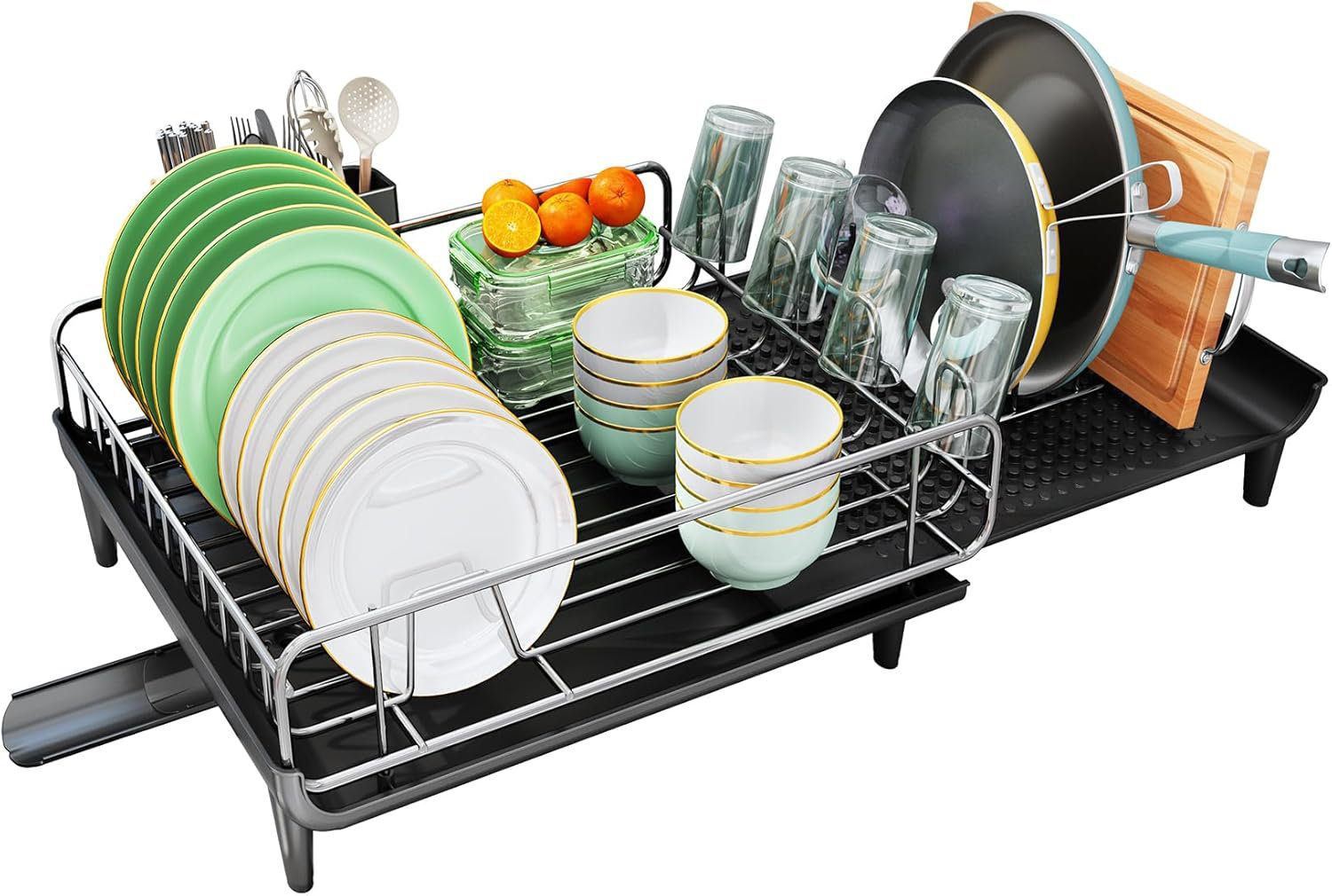 Anadea Dish Drying Rack - Expandable Dish Rack For Kitchen Counter ...