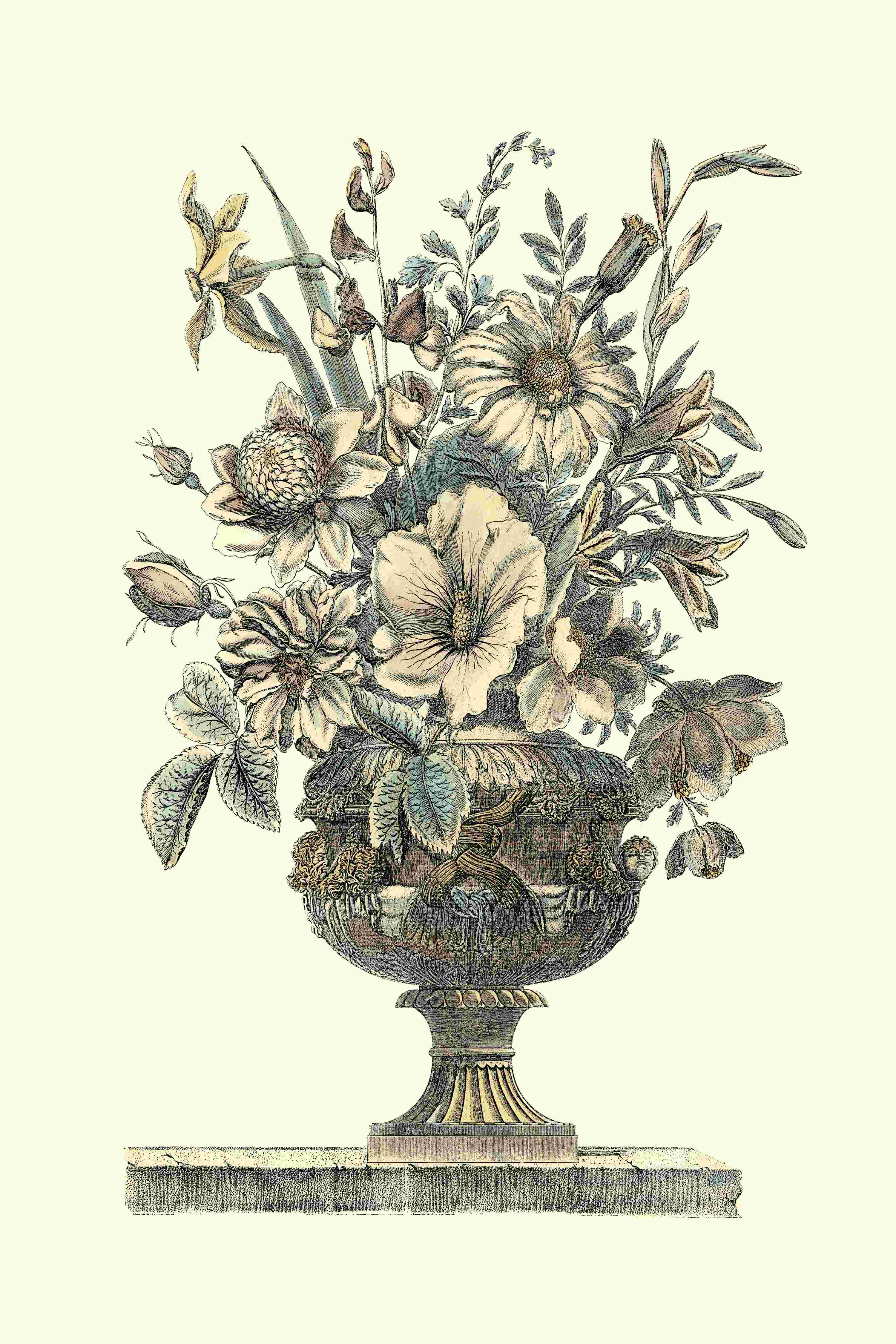 Canora Grey Flowers In An Urn II (Sepia) | Wayfair
