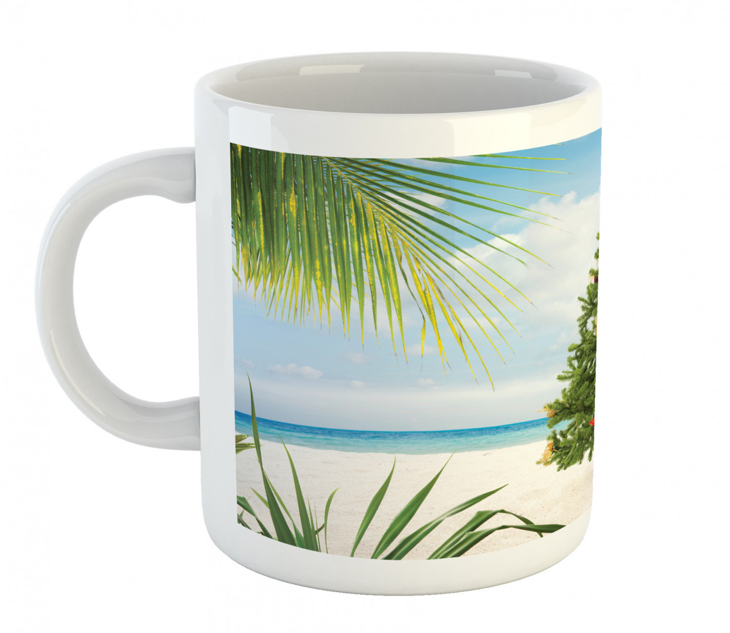 East Urban Home Tropical Island Sandy Beach Coffee Mug | Wayfair