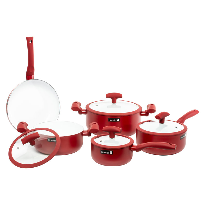 Hercules Mundial Hercules Nonstick Cookware Pots, Pans And Fry Pan Set ...