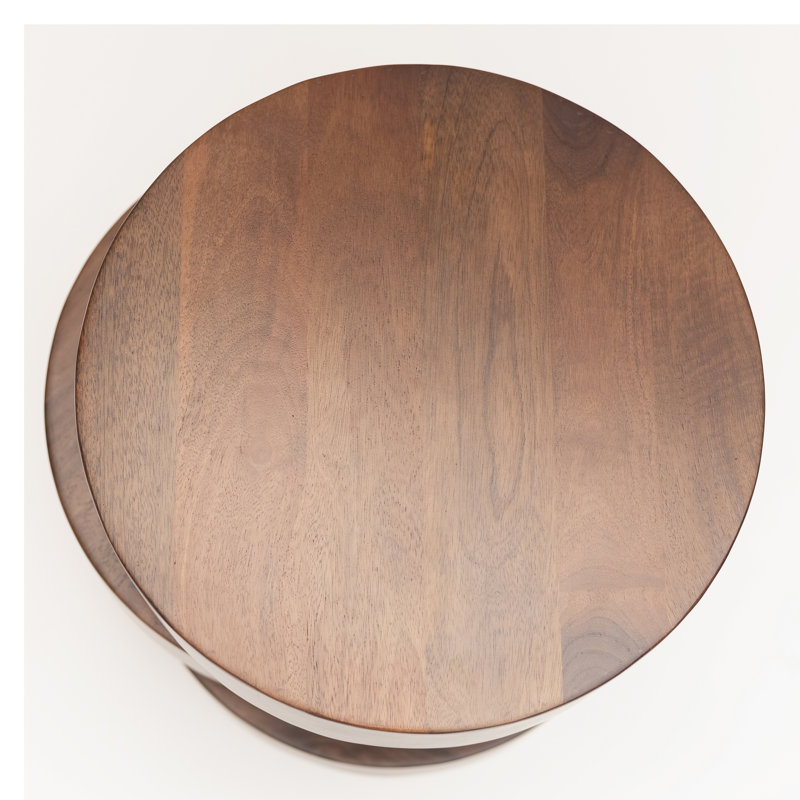 17 Stories RILEY SIDE TABLE-MANGO SOLID WOOD | Wayfair