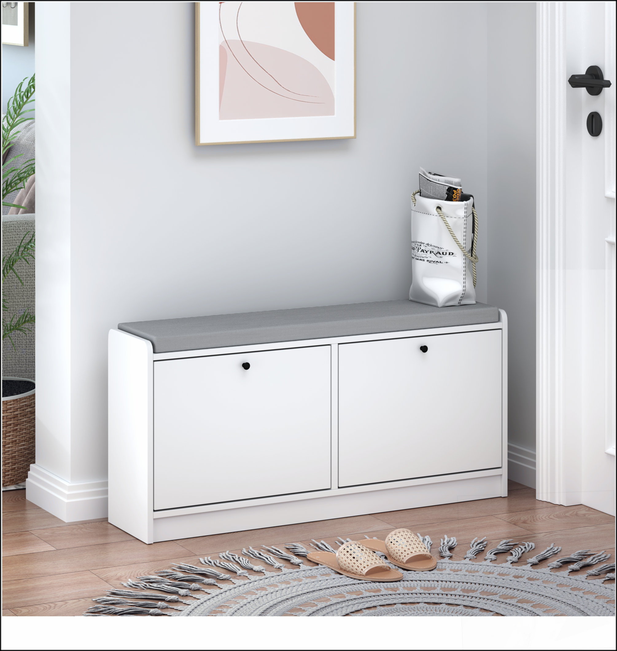 Mercer41 Shoe Storage Bench Entryway Bench with Storage, Shoe Bench ...