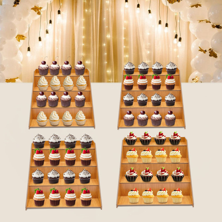 Wildon Home® Iacovelli 4 Tier Wooden Tabletop Display Stand Retail ...