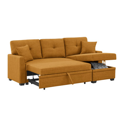 Wade Logan® Barrientez 85'' Upholstered Sleeper Sofa & Reviews | Wayfair