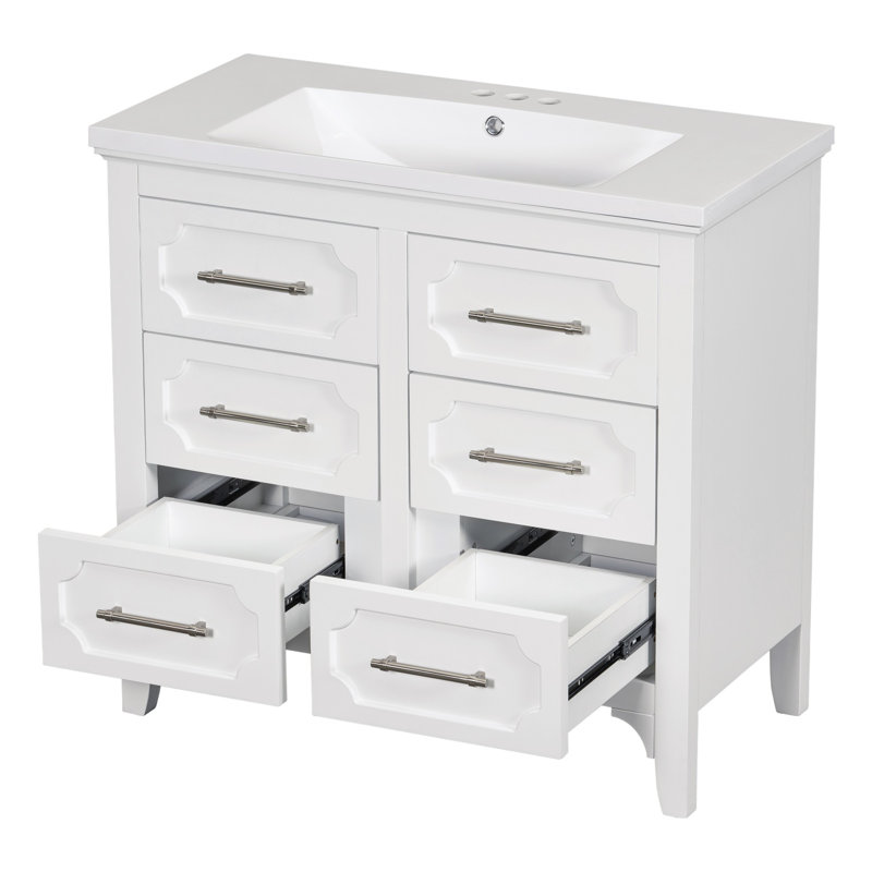 Lark Manor™ Bathroom vanity with false drawers | Wayfair