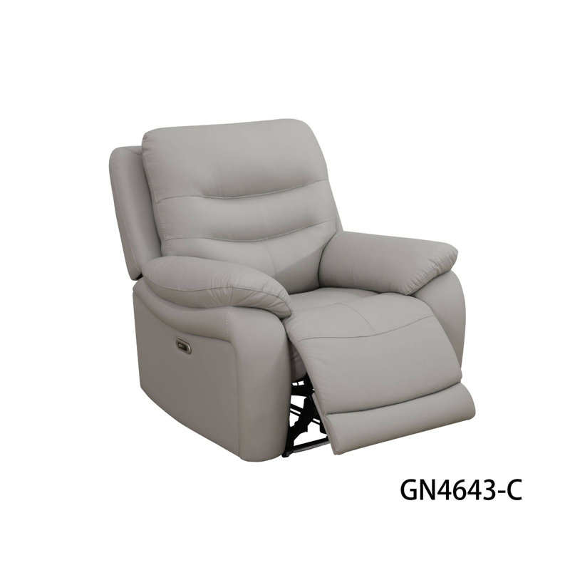 Latitude Run® 40" W Light Grey Power Recliner Chair With USB & LED ...