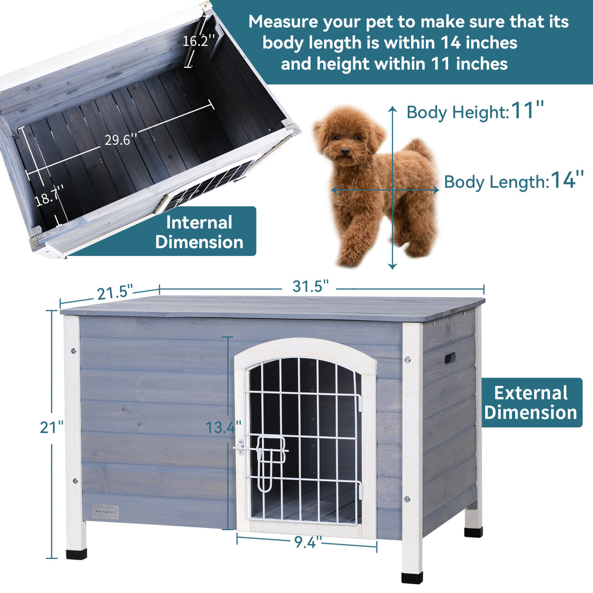 Tucker Murphy Pet™ Cyndia Wood Dog House & Reviews | Wayfair