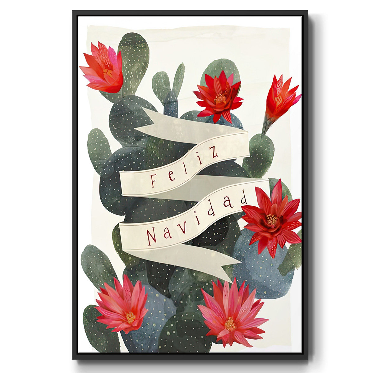 The Holiday Aisle® Desert Christmas Cactus I | Wayfair