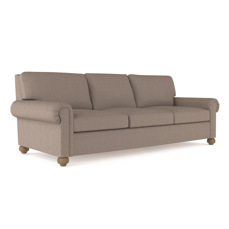 Tandem Arbor Leroy Rolled Panel-Arm Sofa with Bun Feet | Wayfair
