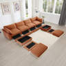 Hokku Designs Oversized Modular Storage Sofa Chenille Modern Living ...