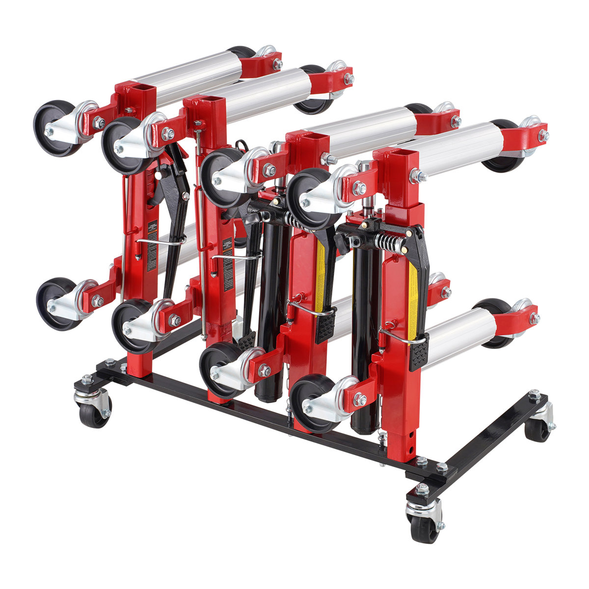 VEVOR Car Dolly Rack Hydraulic Trolley Jack Stand Organizer 4-Dolly ...