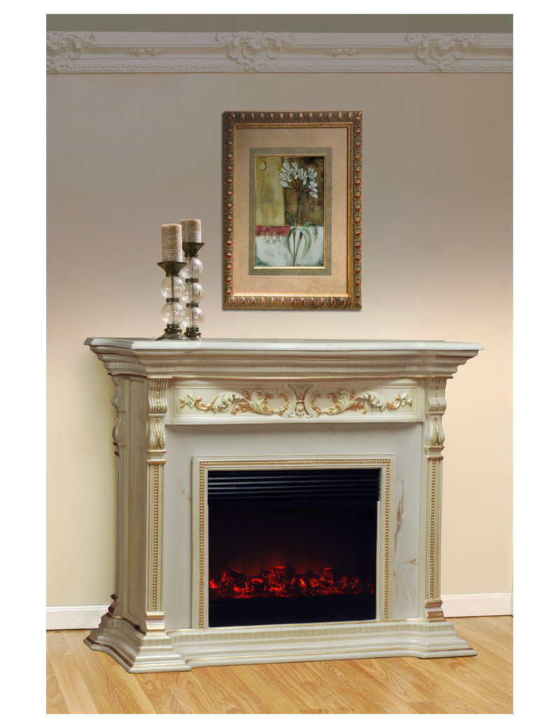 Latitude Run® 917AM Luxury Electric Fireplace Marble Top - French ...