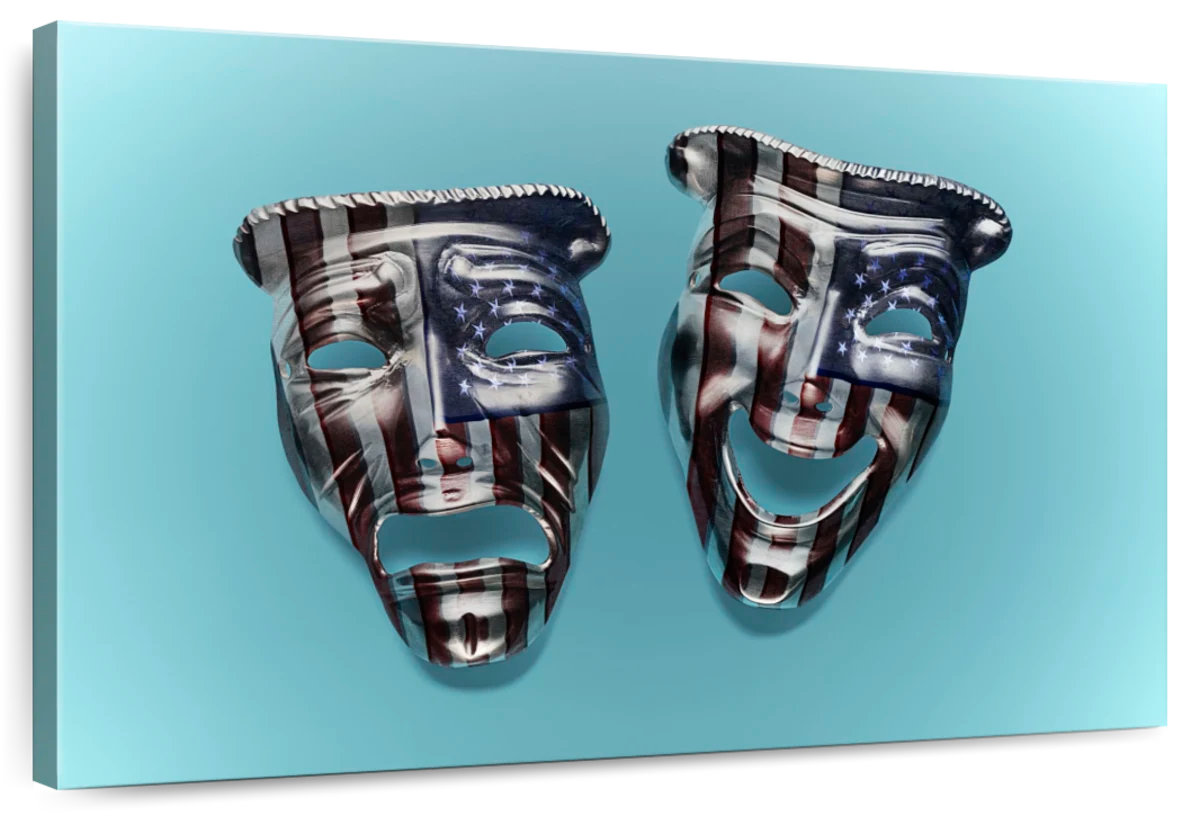 Ebern Designs American Tragedy And Comedy Masks | Wayfair