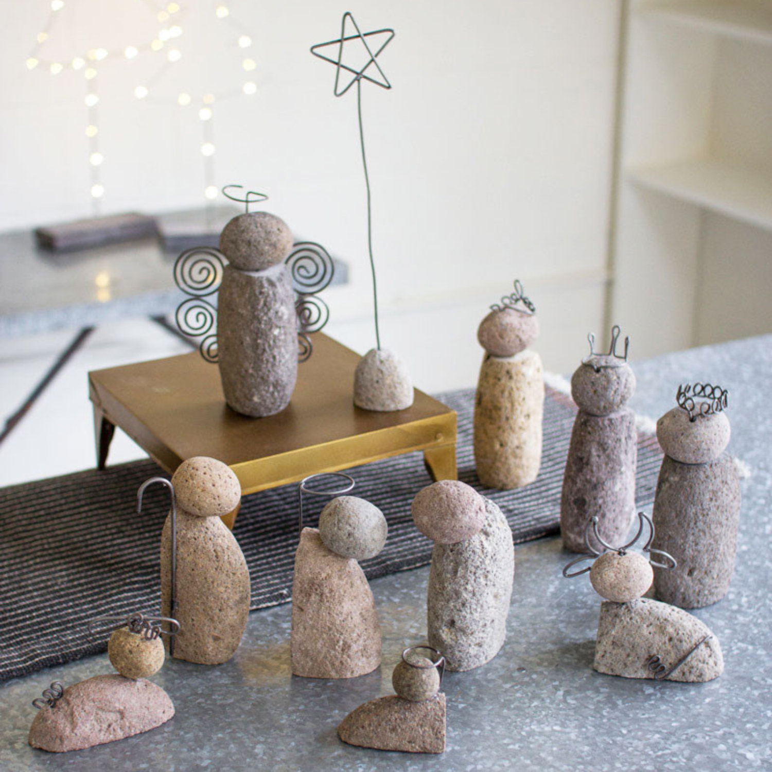 Rebrilliant 12 Piece River Rock Nativity Scene Set & Reviews - Wayfair ...