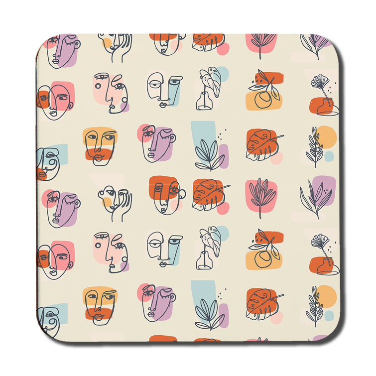 East Urban Home Drayce Square 6 Piece Coaster Set | Wayfair.co.uk