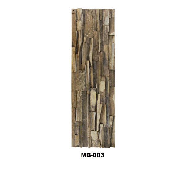 Java Creations Matrix 12" x 48" Reclaimed Engineered Wood Wall ...
