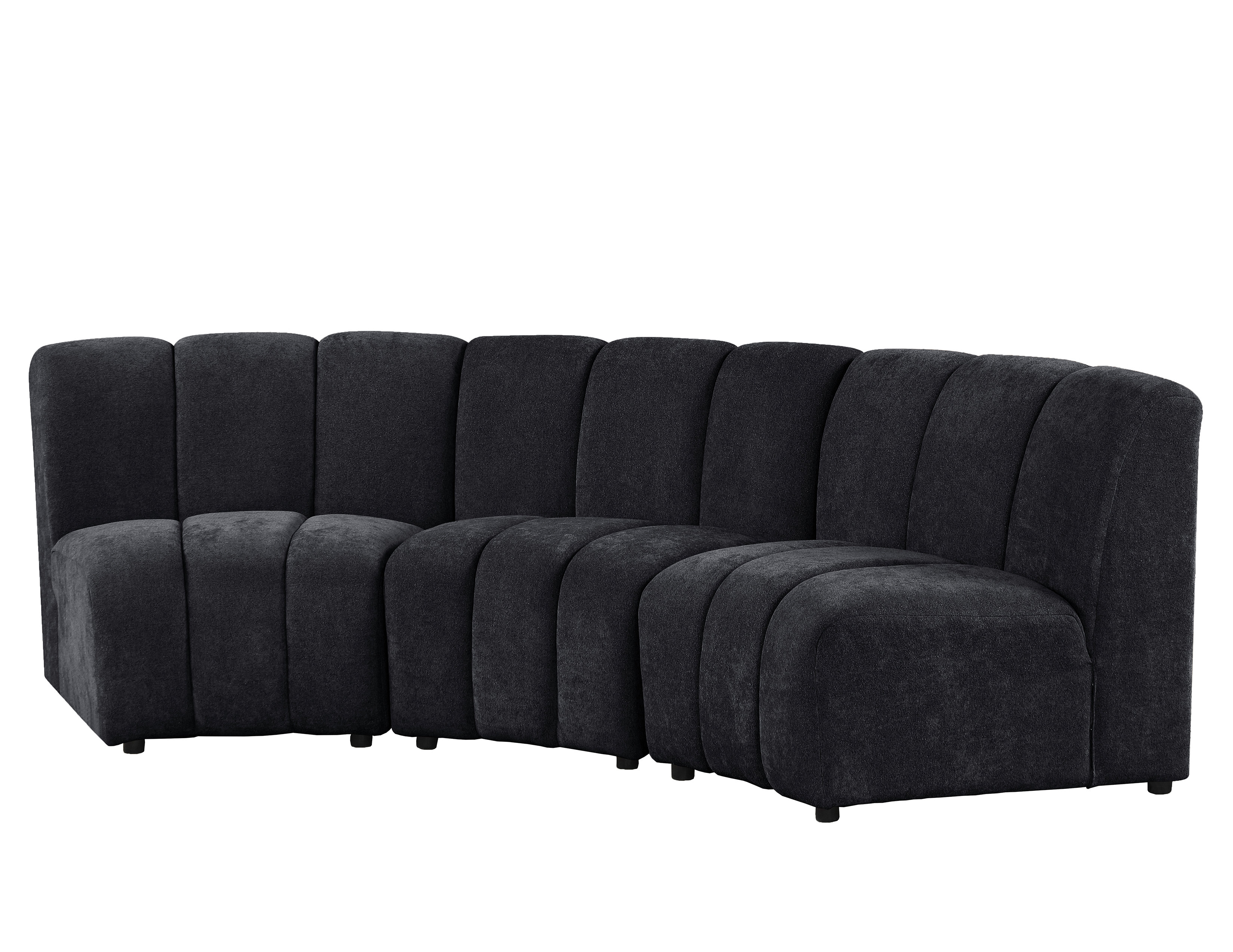 Latitude Run® Myriad Channel Tufting 3 Pieces Modular Armless Chair ...