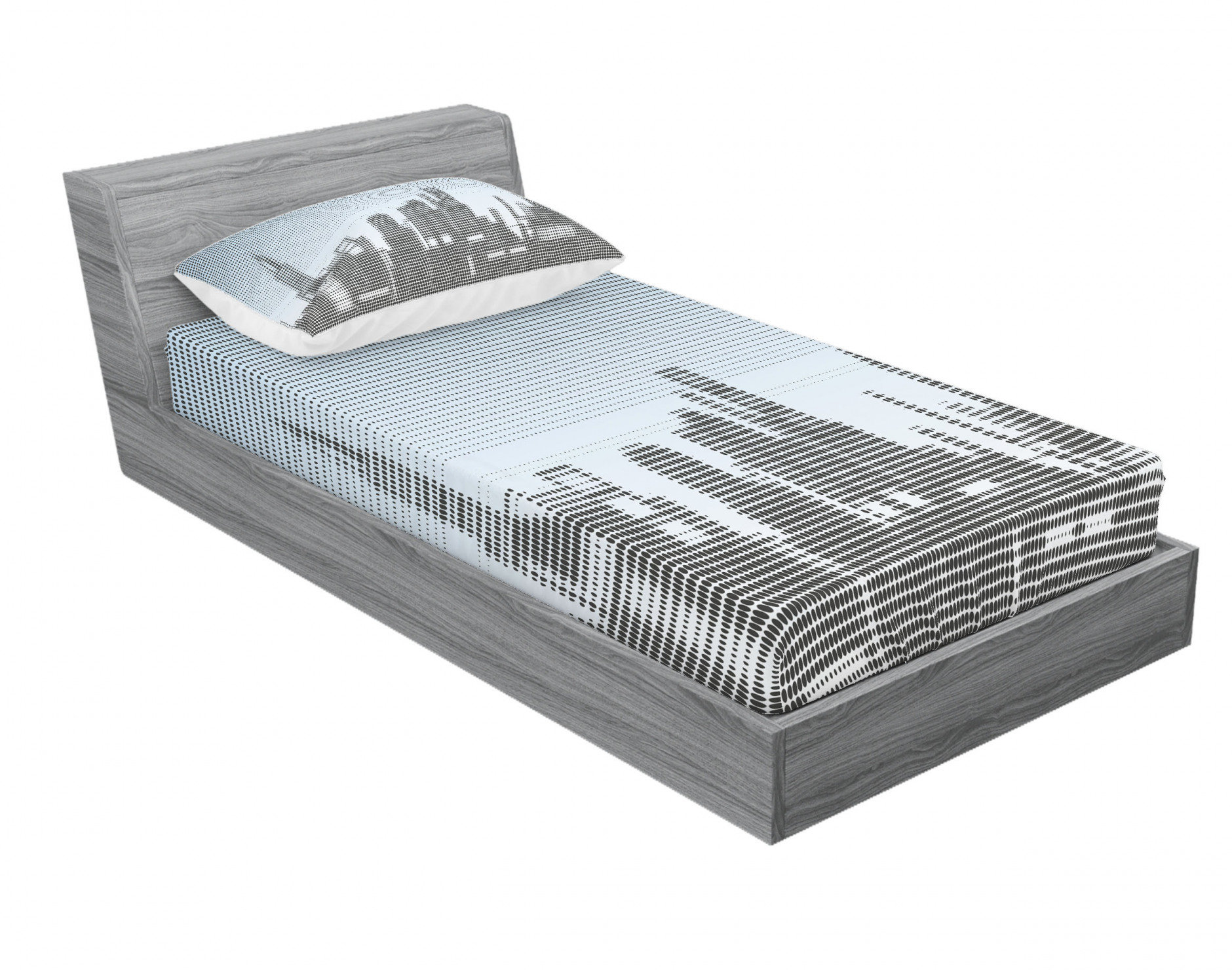 Ambesonne Digital City Skyline Sheet Set | Wayfair