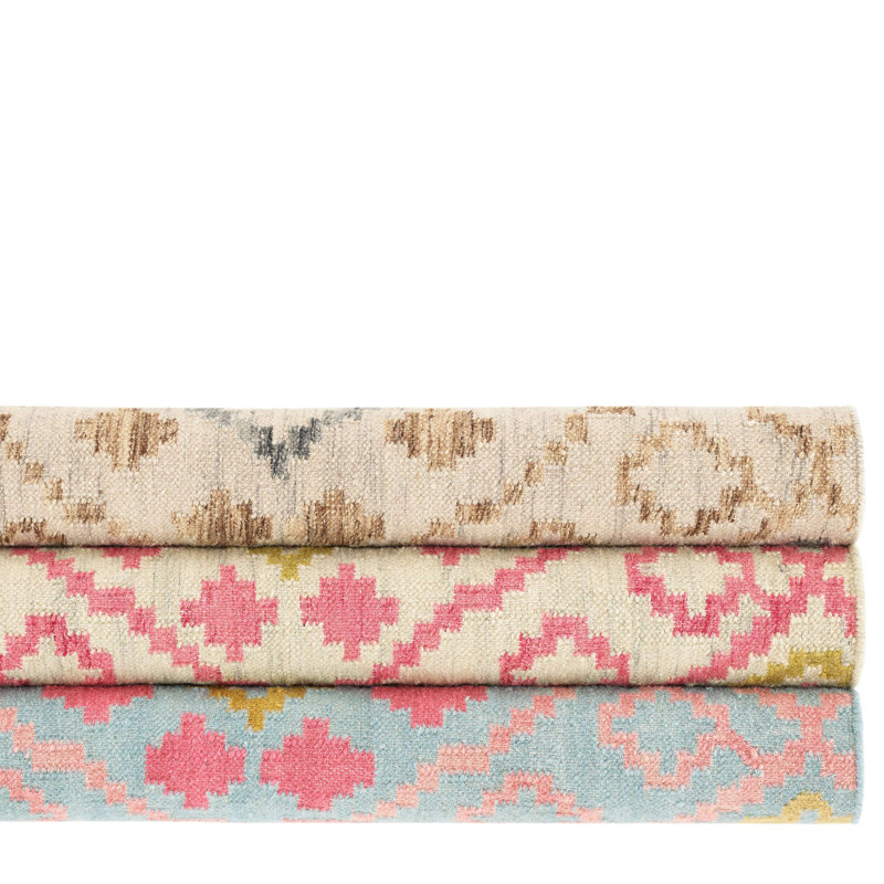 Dash and Albert Rugs Jelly Roll Fuchsia Handwoven Wool Rug | Wayfair