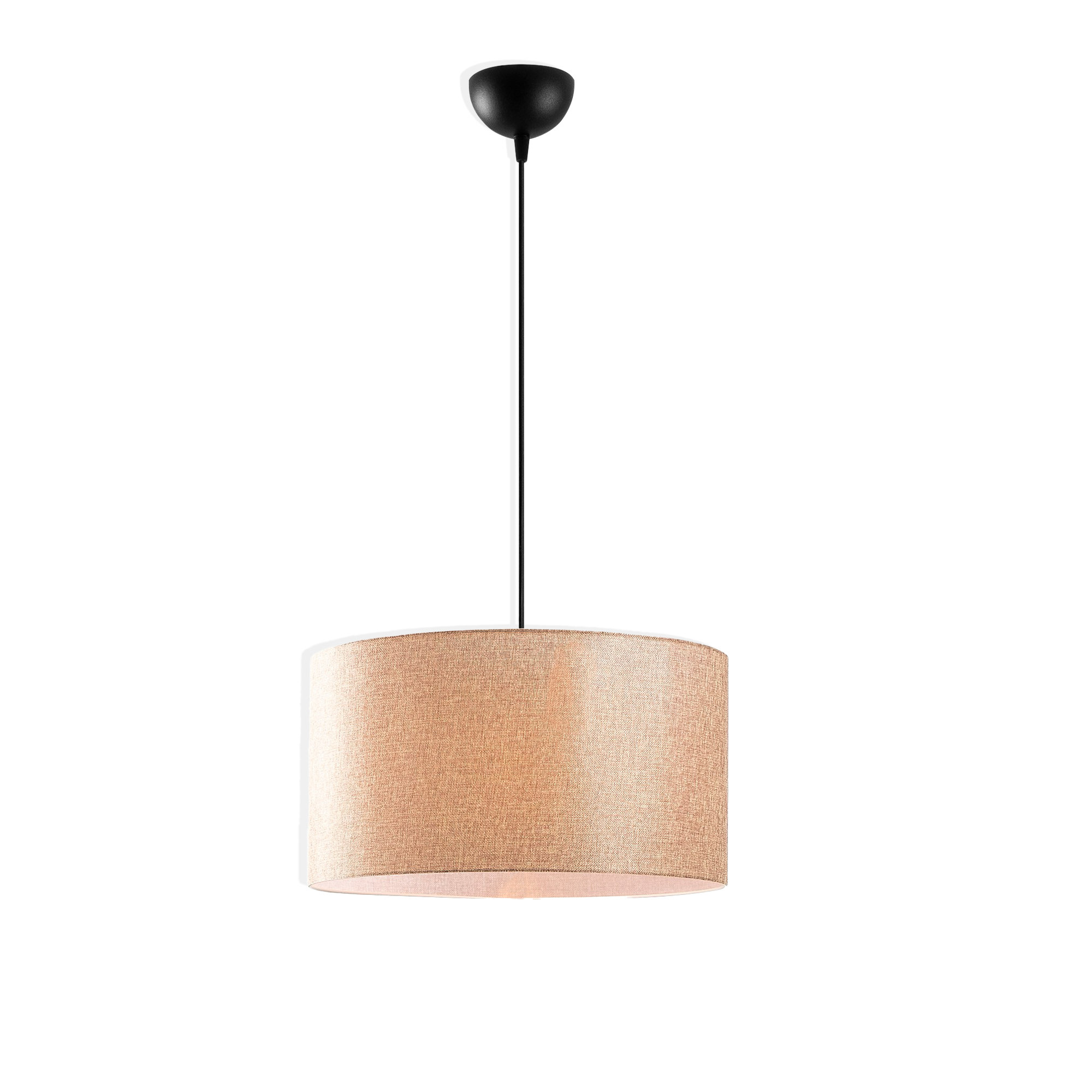 Latitude Run® Adjustable Height Metal Body Chandelier With Fabric Cap ...