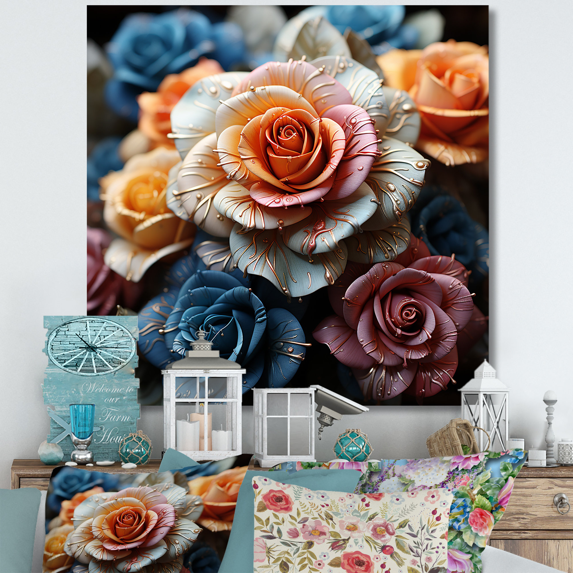 House of Hampton® Rainy Rose Burst Of Rainbow Colors I On Canvas Print ...