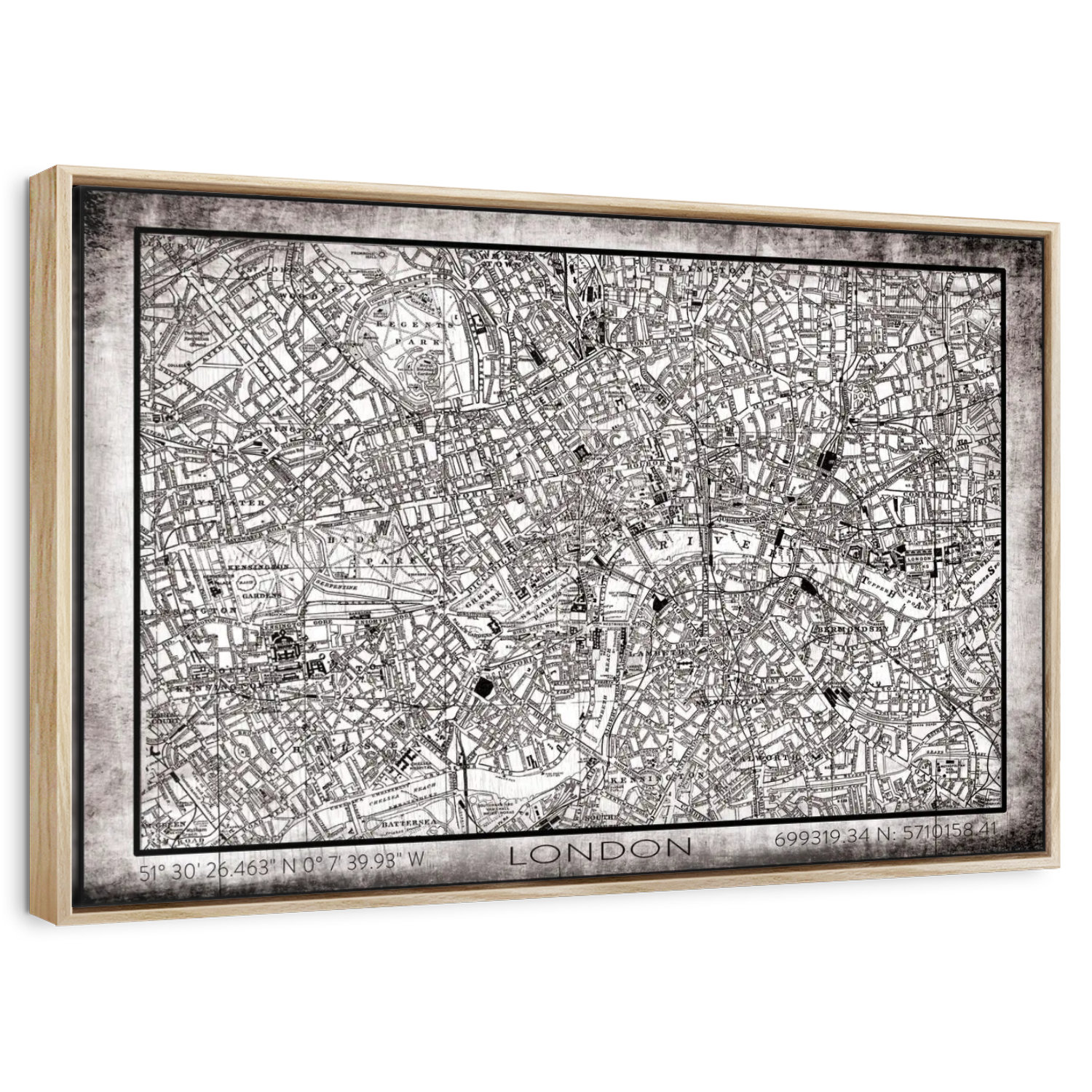 Ebern Designs City Map Of London Grunge | Wayfair