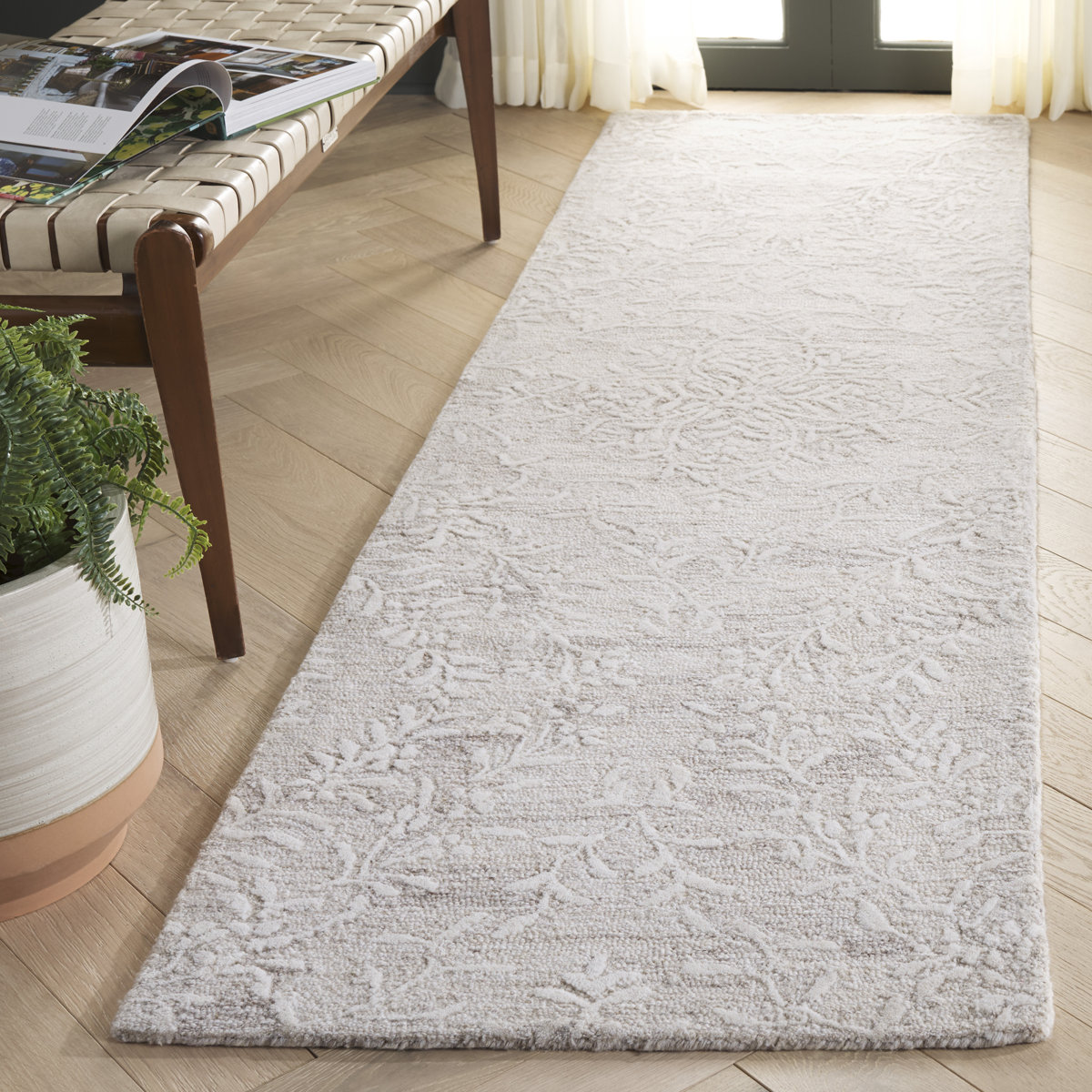 Red Barrel Studio® 401 Hand Tufted Wool Pile Floral Rug | Wayfair
