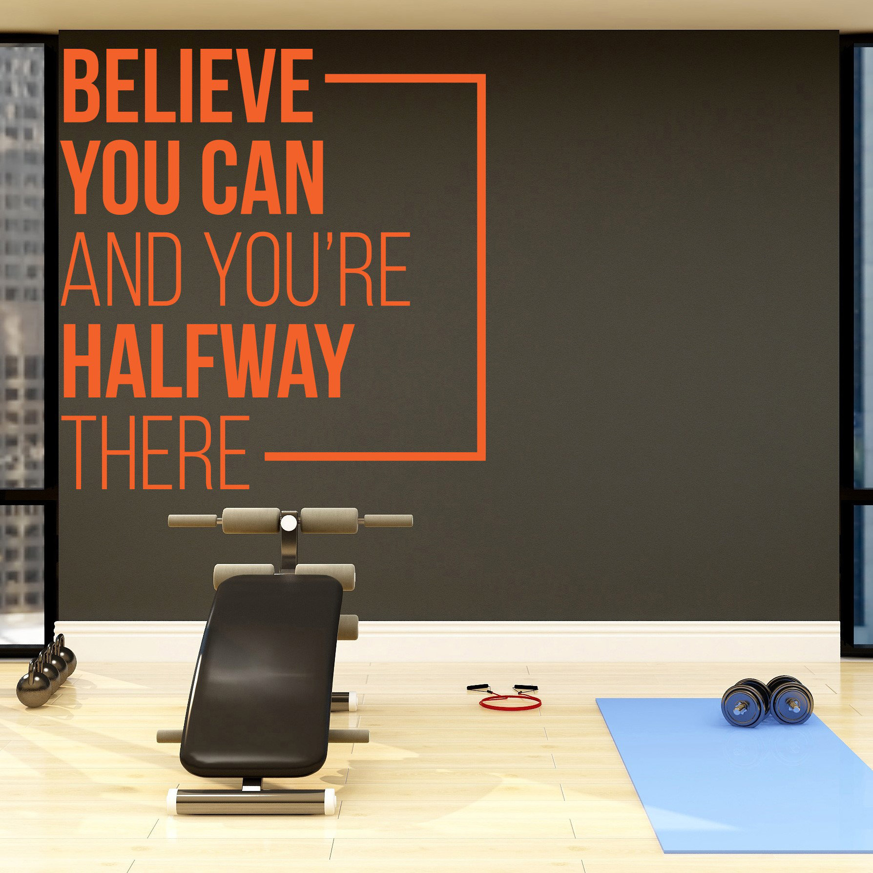 Trinx Gym Wall Decals Fitness Wall Art Decor Crossfit Wall Decal ...