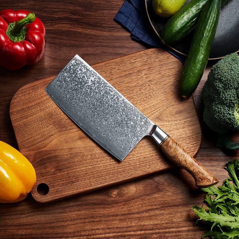 Senken Knives 67-layer Damascus Steel Cleaver Knife - Japanese Vg10 ...