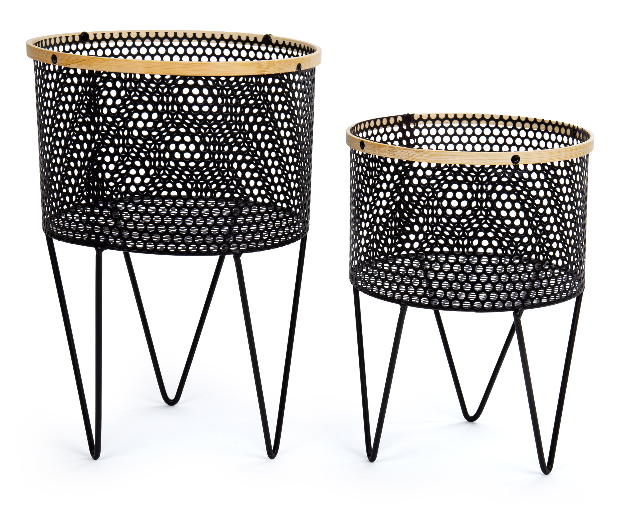 17 Stories 2 - Piece Iron Cachepot Set & Reviews | Wayfair