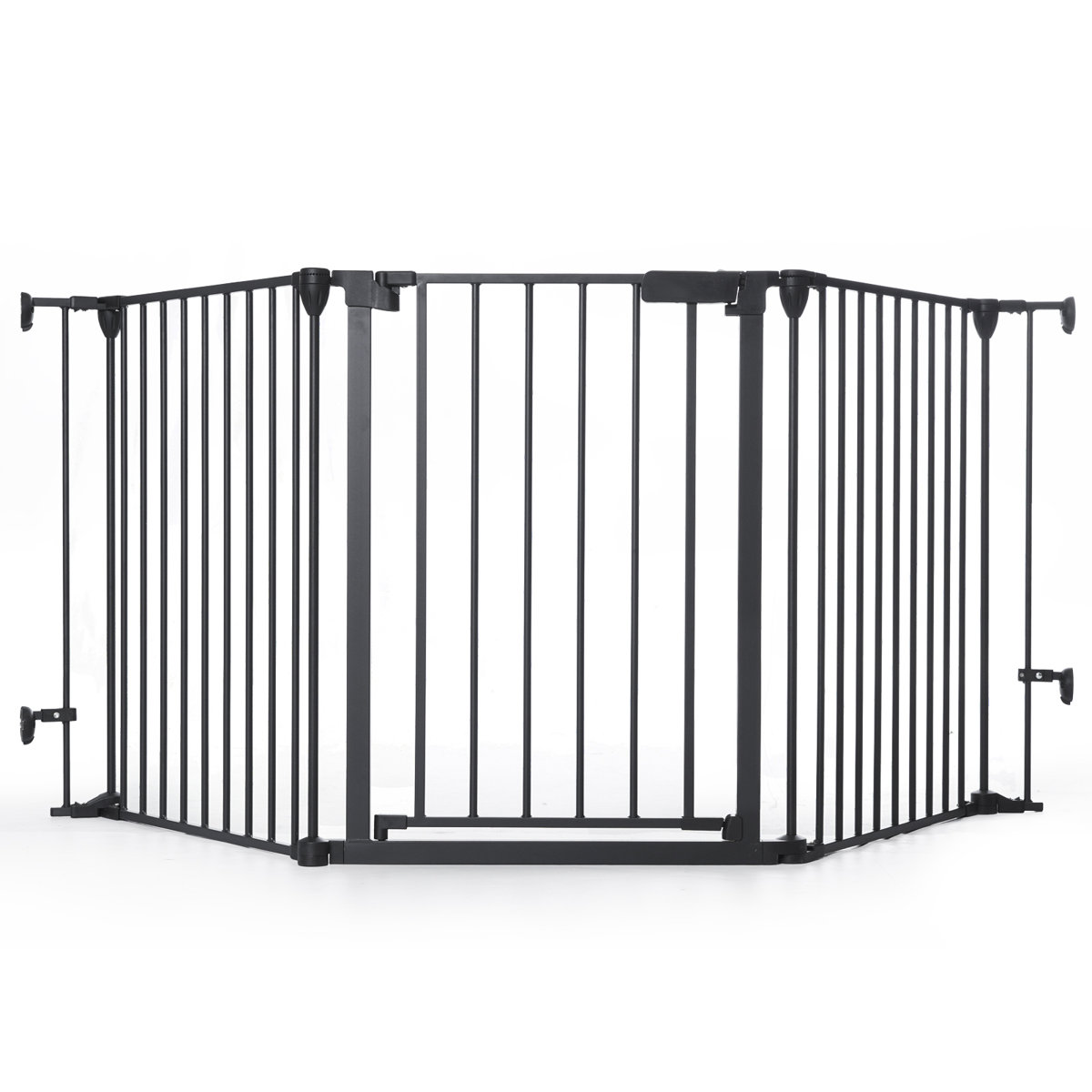 Toocapro 33" - 80" Wide Metal Safety Gate Baby Gates Fireplace Fence 3 ...