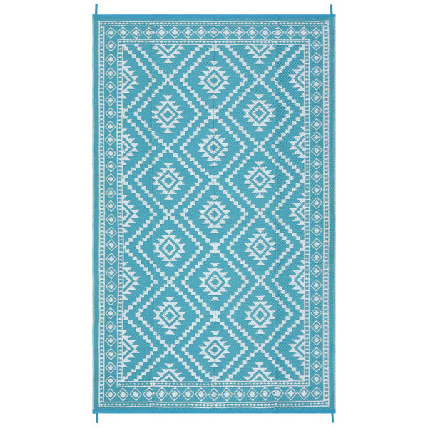 Dakota Fields Geometric Outdoor Mats Plastic Straw Rug Outdoor Leisure ...