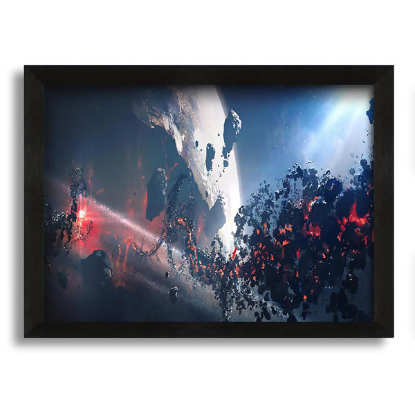 Latitude Run Smashed Asteroid In Space - Single Picture Frame Art ...