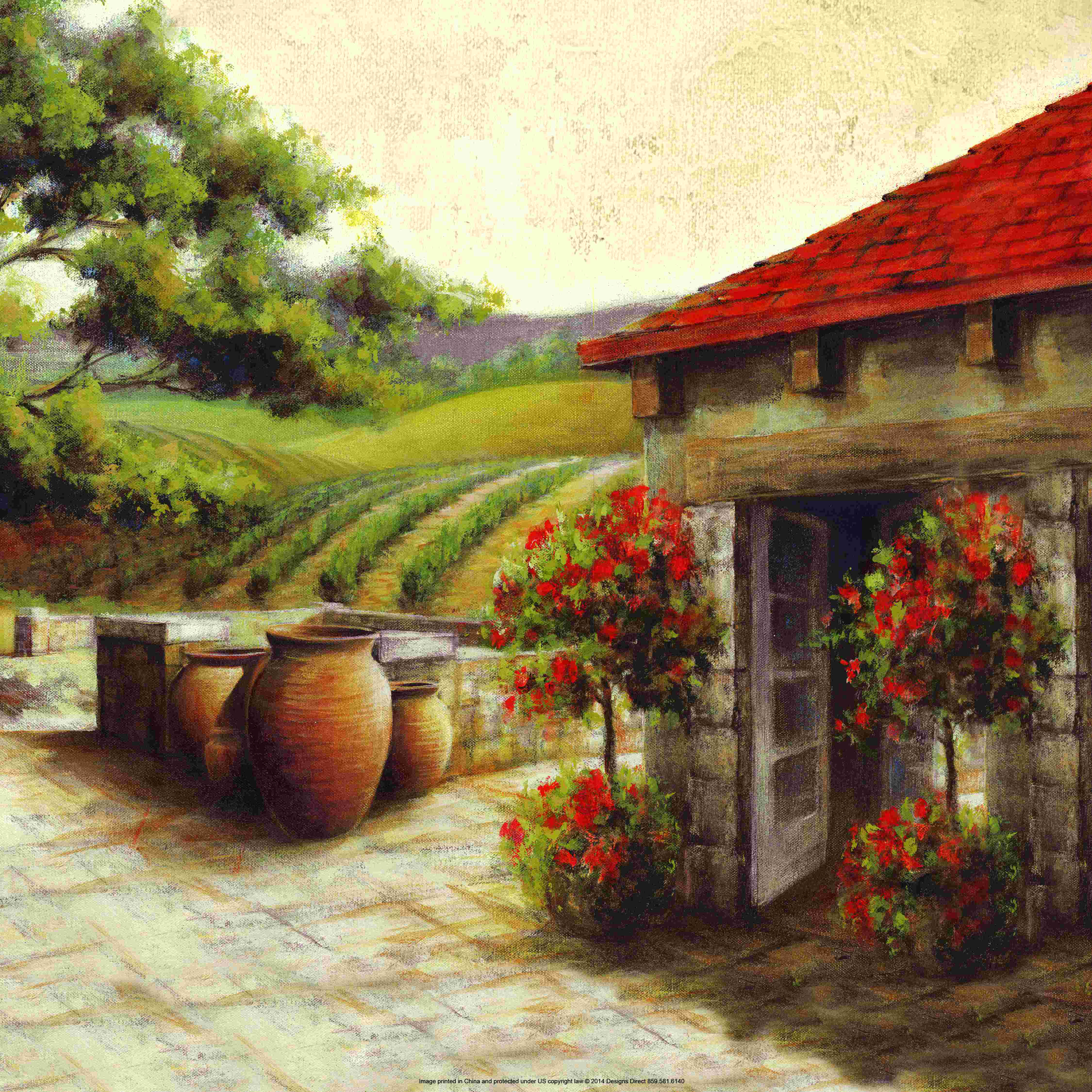 August Grove® Vineyard Pottery Scene - Wrapped Canvas Print | Wayfair