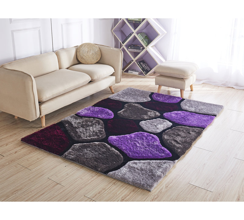 George Oliver ELIZABETH RUG 2'X3' 43373-Purple Grey | Wayfair