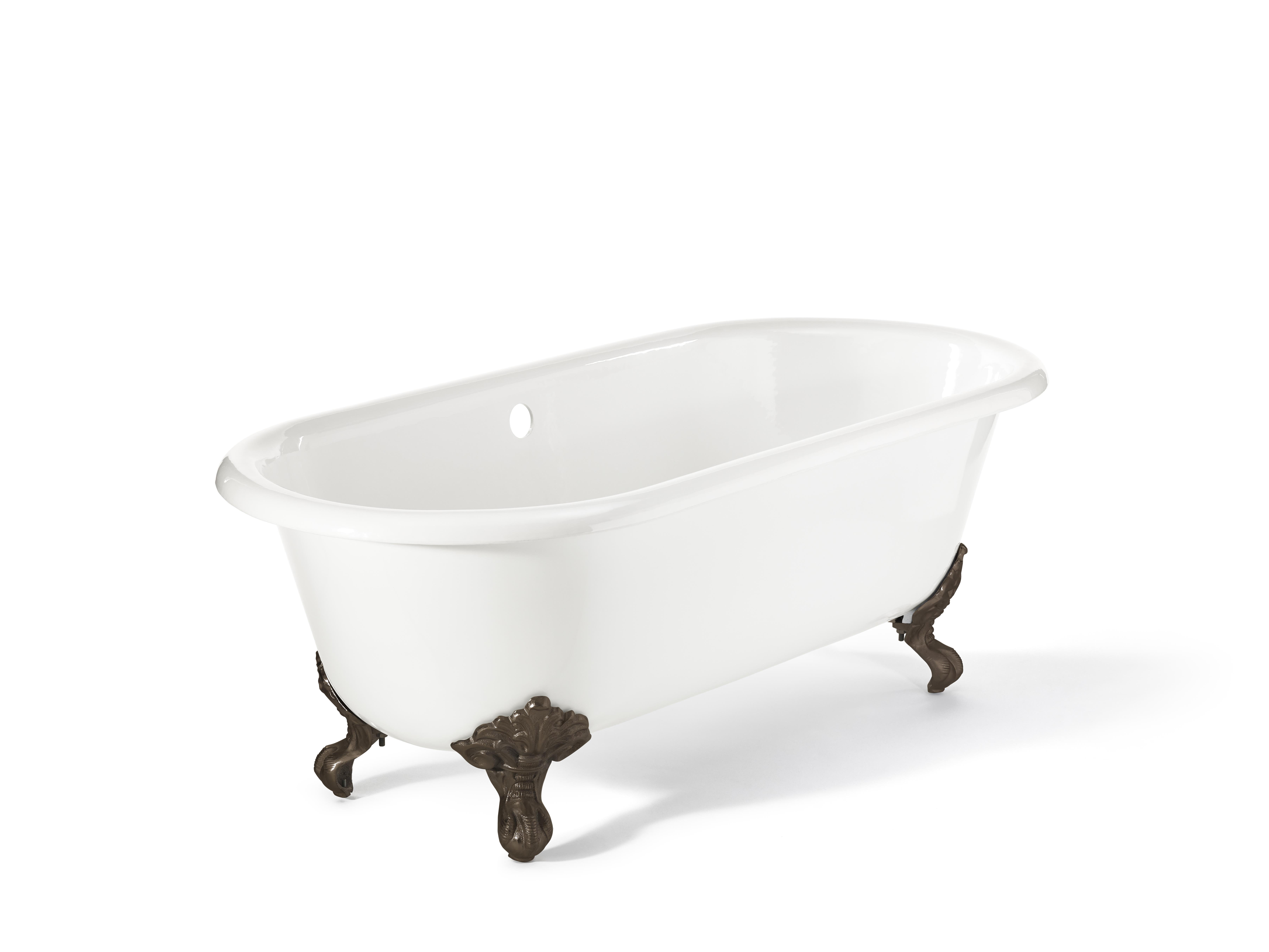 Birch Lane™ Kristin 70" x 32" Clawfoot Soaking Cast Iron Bathtub ...