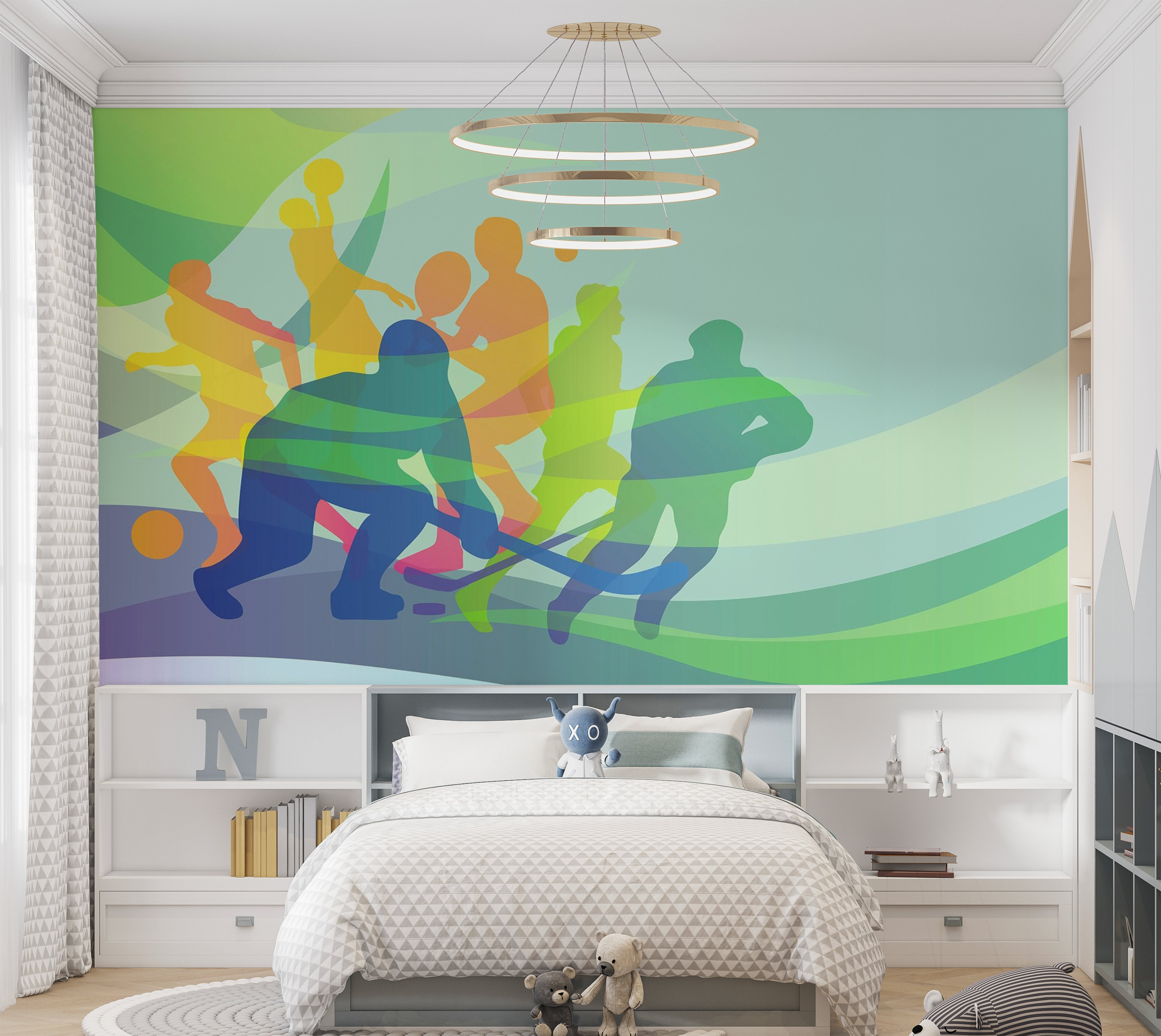 Red Barrel Studio® Premium Wallpaper Wall Mural - Dynamic Sports Action ...