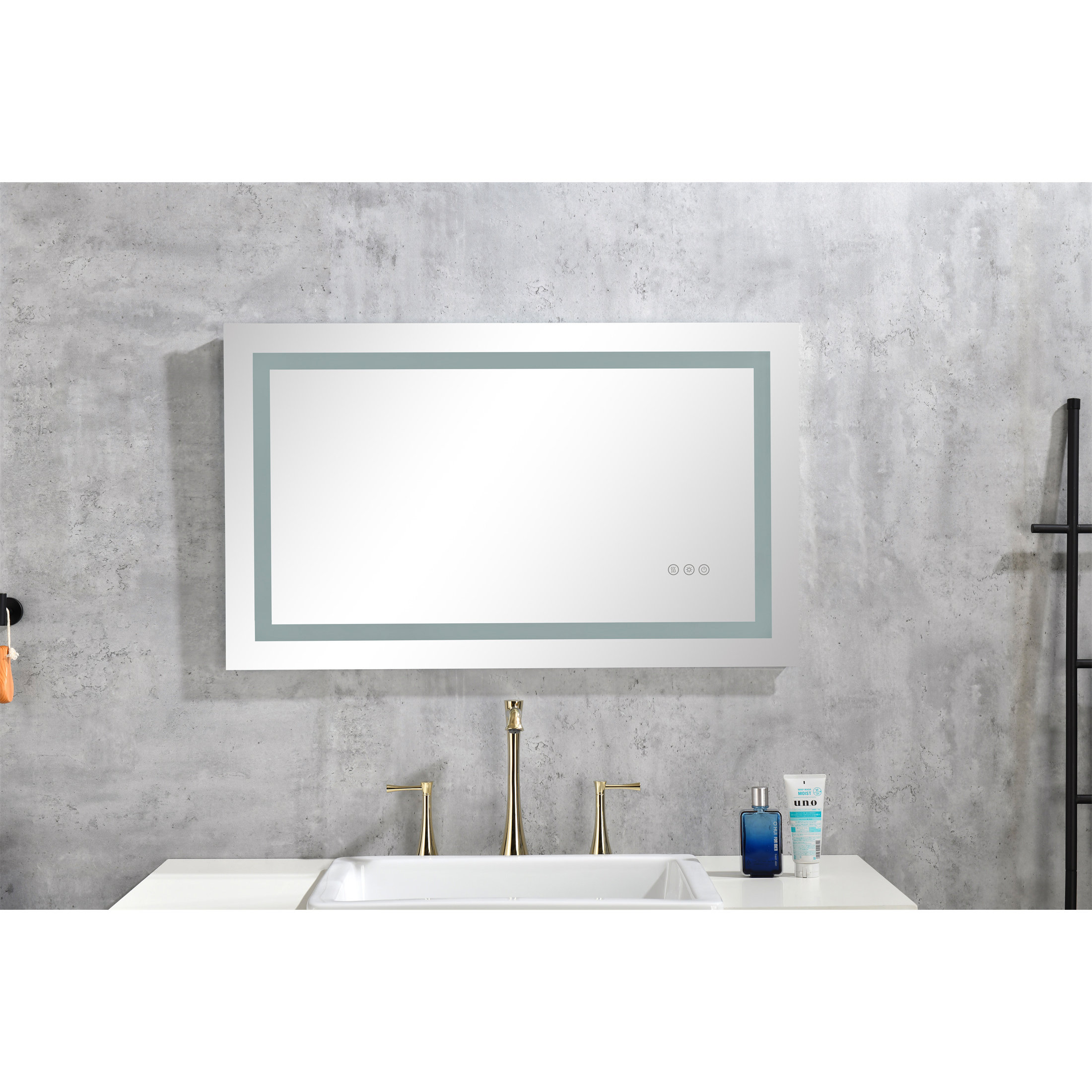 Ivy Bronx LED Bathroom Mirror 40 "x 24" with Front and Backlight, Large ...