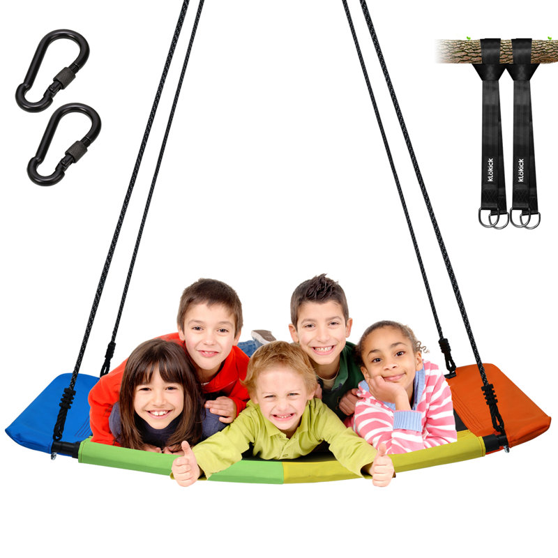 Klo Kick 700lb Giant 60" Skycurve Platform Tree Swing with 2 Hanging ...