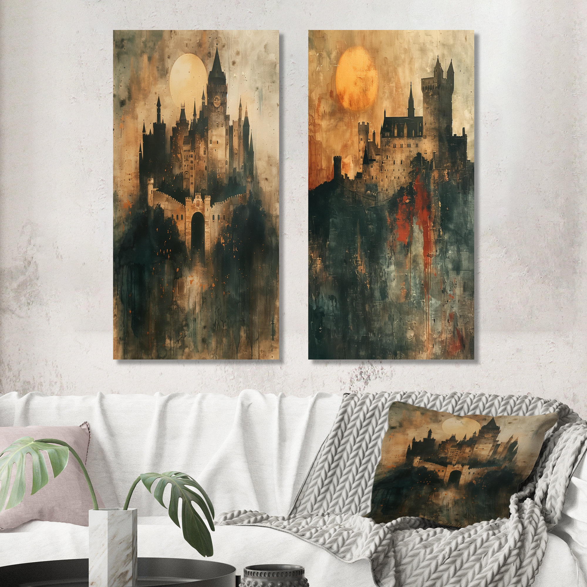 Design Art Vintage Vampire Fortress Castle I - Castles Wall Art 2 ...