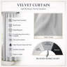 Design Art Blue And Grey Leave Bloom - Traditional Curtain - Velvet ...